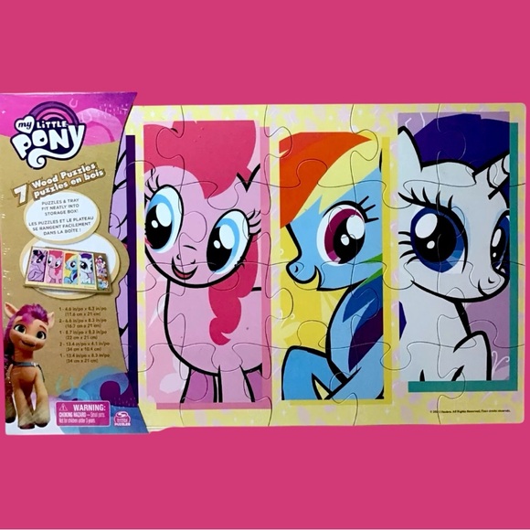 My Little Pony | Toys | My Little Pony Wooden Puzzle Set 7 Puzzles ...
